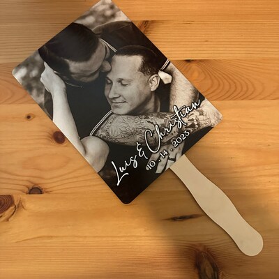 Personalized Wedding Hand Fans With Wooden Handles. Use Your Own ...
