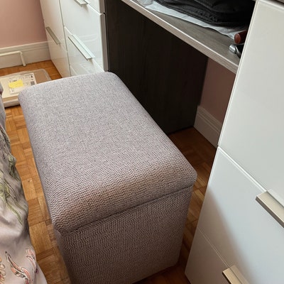 Handmade Upholstered Dressing Table Storage Stool Ottoman - Etsy