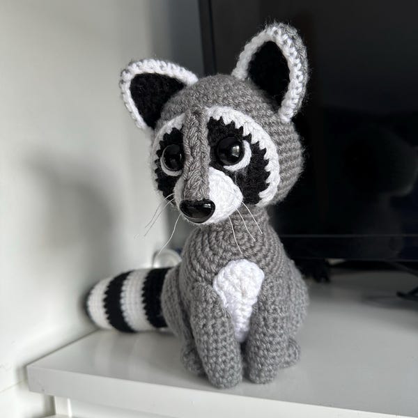 CROCHET PATTERN Pedro the Raccoon Crochet Amigurumi Stuffed Soft Plush ...