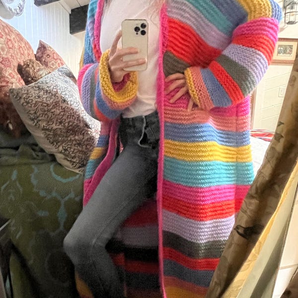 Boho Long Knit Cardigan, Oversized Maxi Sweater, Cozy Long Knit Coat ...