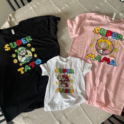 Super Mario Characters T-shirt, Mario Luigi Rosalina Princess Peach ...