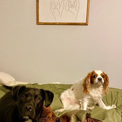 CUSTOM DOG & PET Portrait Fine Line Dog Custom Pet Drawings Pet ...