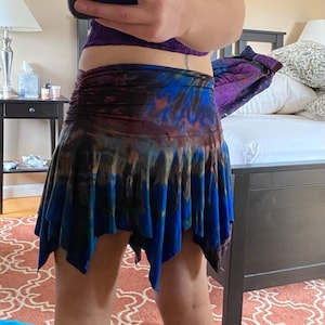 Patchwork Pixie Skirt Blue and Black - Etsy