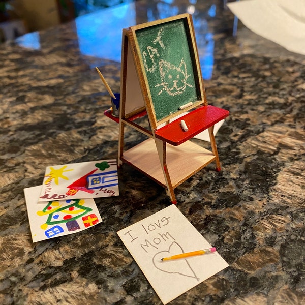 Dollhouse Miniature Kid's Artist Easel Kit -- 1:12 Scale - Etsy