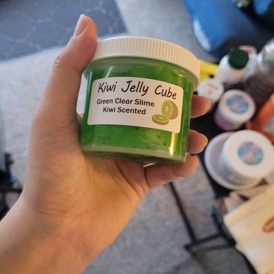 Kiwi Jelly Cube Slime Cube Slime Scented Slime Clear Slime - Etsy