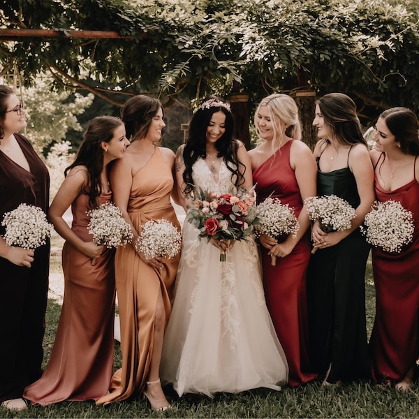 Bridal Bouquet With Burgundy and Rust Orange Flowers, Burgundy and ...