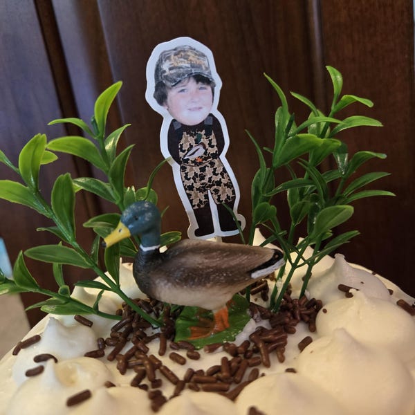Cupcake Toppers | Mallard Duck Hunting Birthday | One Lucky Duck ...