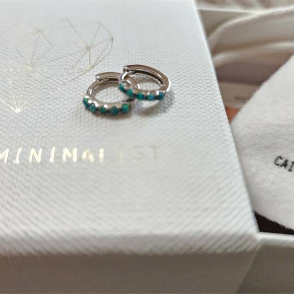 Art Deco Diamond Earrings by Caitlyn Minimalist Vintage Style Gold Huggie Hoop Earrings Perfect ...