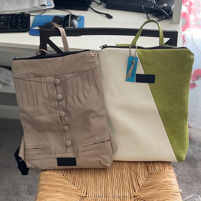 Black Suede Leather Backpack, Convertible Backpack, Black Suede ...