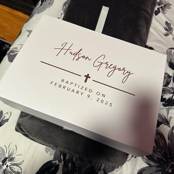 Personalized Baptism Gift Box, Baptism Gift Box, First Communion Gift ...