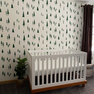 Fir Tree Forest Pattern Wall Stencil Large Wall Stencils, Tree Stencil ...