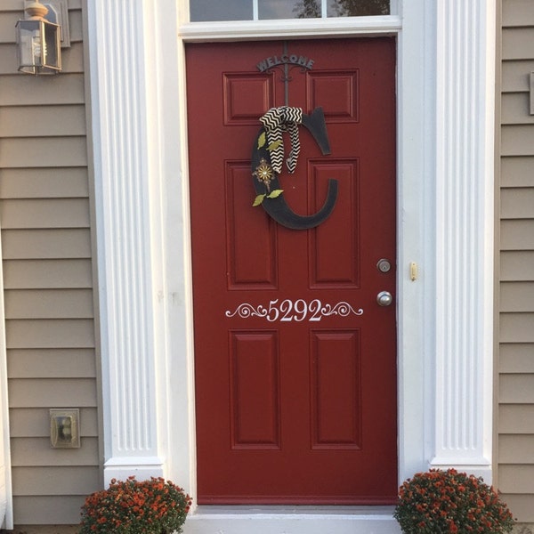 Home Address, Front Door, Front Door Decal, Home Address Decal, Address ...