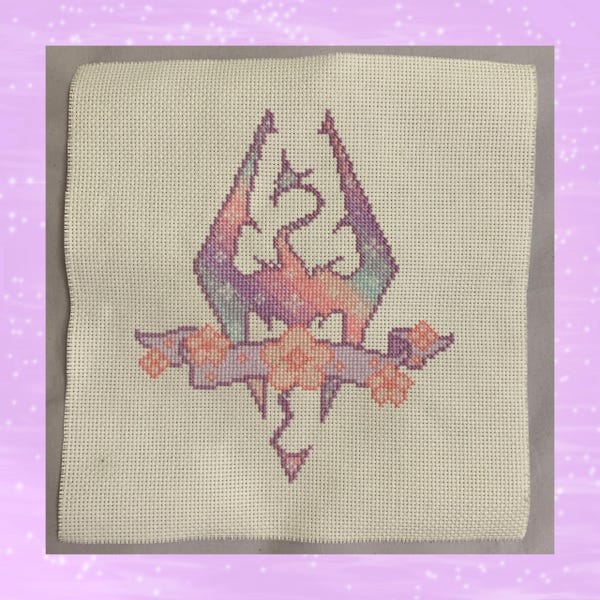 D20 Cross Stitch Pattern, Dnd Cross Stitch, Dungeons and Dragons, Dice ...