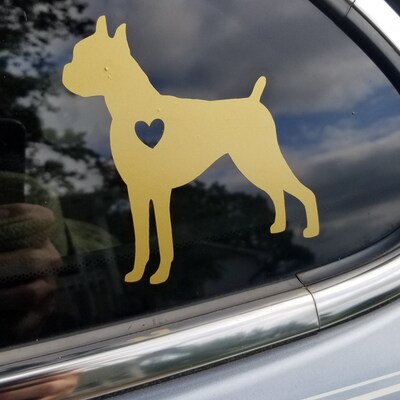 Boxer Dog Decal Decal Car Decal Dog Decal Dog Breed Dog Sticker Car ...