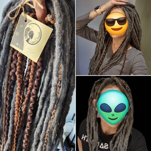 Full Set Black Wool Dreadlocks, Yellow Ombre Dreads, Dread Extensions ...