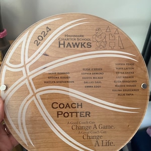 Personalized Wood Acrylic Basketball Coach Gift Plaque With Coach and ...