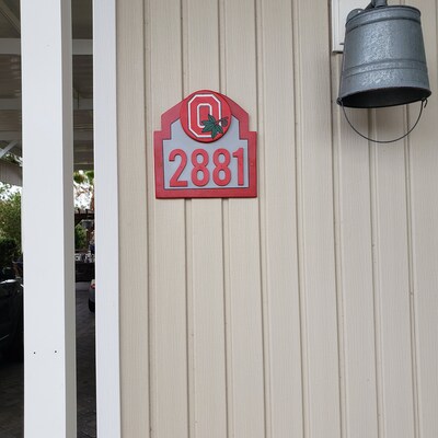 OHIO STATE Buckeyes Address Sign Custom Made Wood Decor Sign Ohio State ...