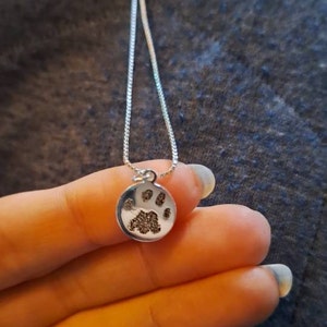 Paw Print Necklace Pet Lover Gift Your Actual Pet Paw Print Necklace ...