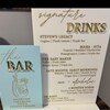 Signature Drinks Bar Sign With Icons Pictured Signature Drinks Bar Sign ...