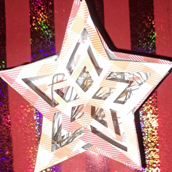 3D Star lantern, Christmas decoration, tealight SVG CUTTING FILE ...
