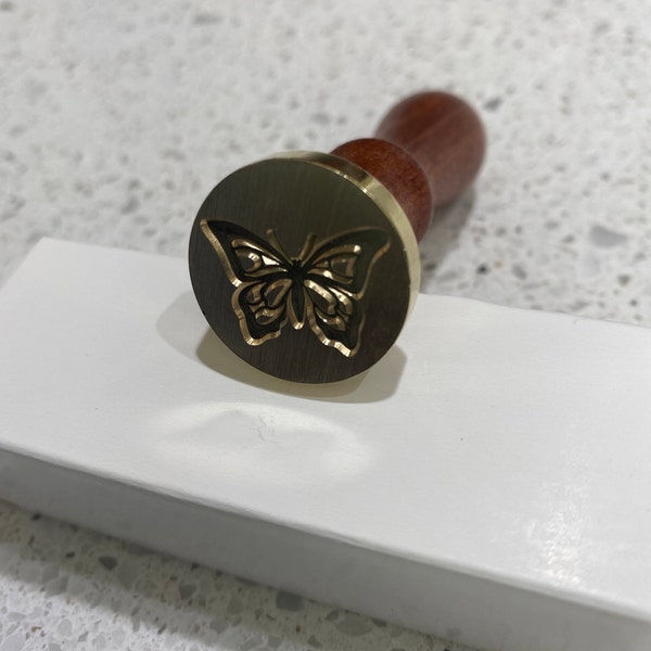 Butterfly Wax Seal Stamp // Winged Insect Brass Stamp for Crafting and ...