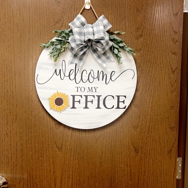 Interchangeable Office Welcome Sign | Interchangeable Wooden Sign ...