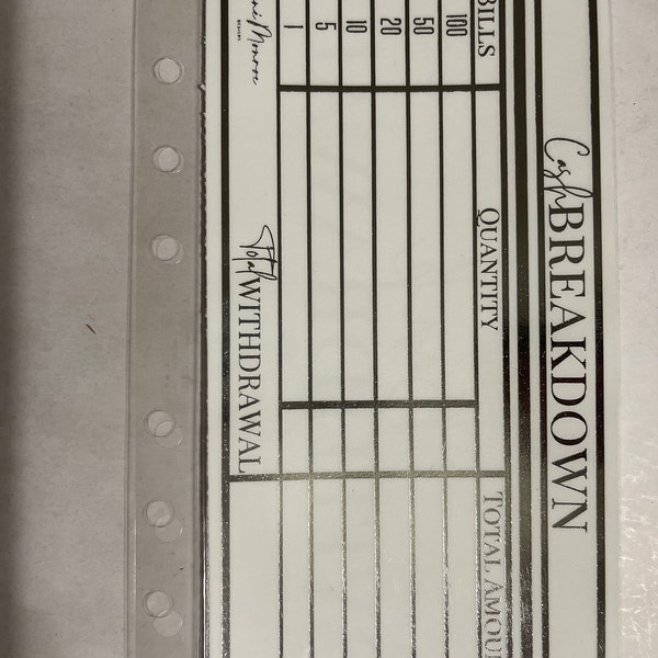 FOILED Mercury Glass Cash Envelope Set Set of 5 Cash Envelopes Sinking ...