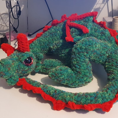 Curvy Sleeping Dragon Crochet Amigurumi Pattern DIGITAL PDF by Crafty ...