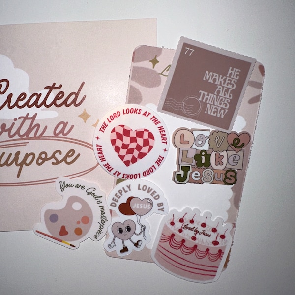 Christian Mini Sticker Pack, Bible Journaling Stickers, Cute Mini Faith ...
