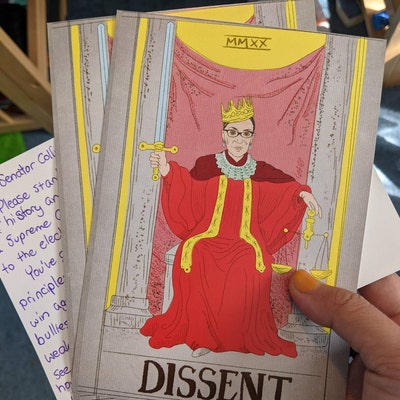 RBG dissent Postcard 5x7 Glossy Print of Ruth Bader Ginsburg - Etsy