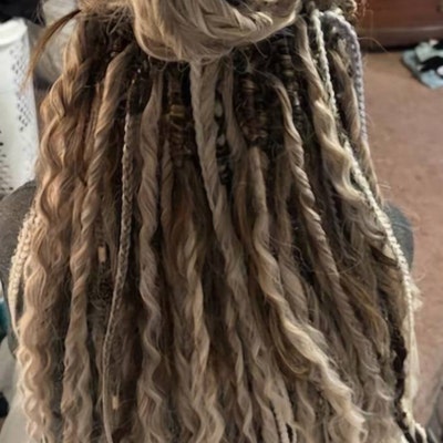 Curly Boho Dreads Wavy Dreads Extensions Full Set 60 DE Lightweight ...