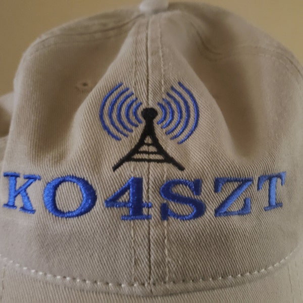 Custom Embroidered Hats / Caps, "ham RADIO Hat" With Radio Antenna and ...