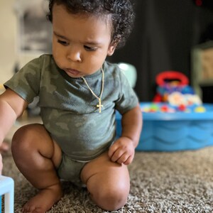 18K Baby Necklace for Boy,kids Gold Necklace,toddler Boy Necklace,baby ...