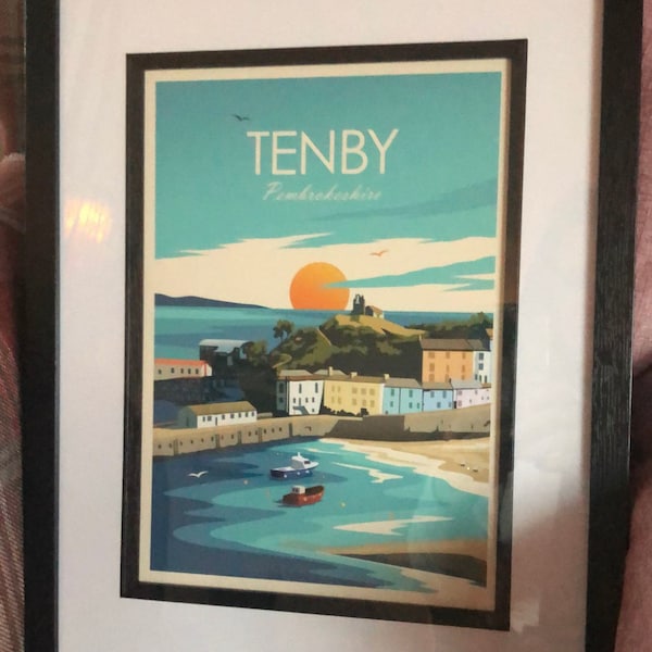Tenby Prints, Tenby Art, Wales Print Poster, Tenby Harbour ...