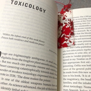 Bookmark, Blood Spatter, Crime Scene, Crime Novel, True Crime, Acrylic ...