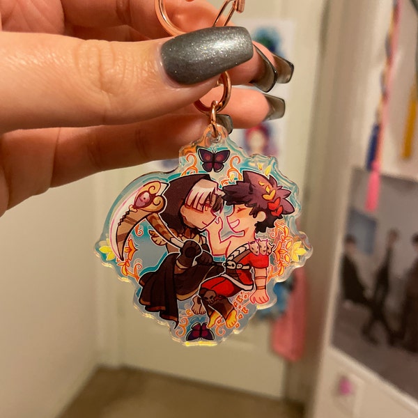 Thanzag Zagthan Zagreus Thanatos Keychain Charm Hades Game - Etsy
