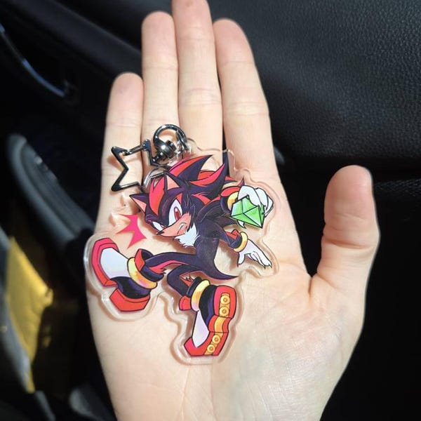 Sonic Shadow Hedgehog 3' Acrylic Keychain/charms | Sonic Hedgehog - Etsy