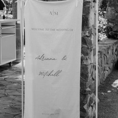 Linen Welcome Sign - Etsy