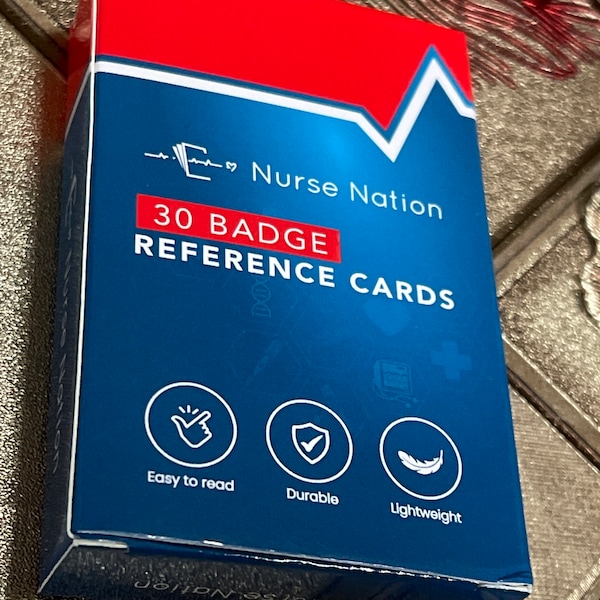Nurse Nation 30 Vertical Badge Reference Cards Set - Nursing, Lab ...