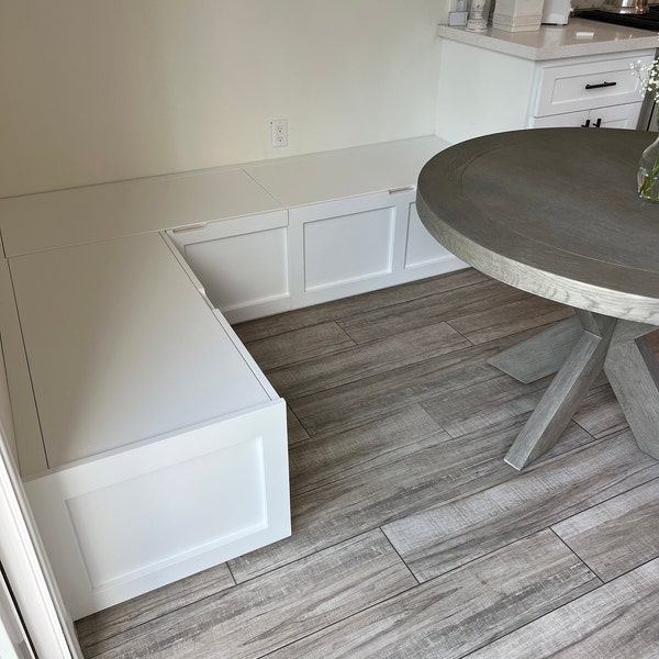 Shaker Storage Bench W/ Backrest / Top-opening Bench / Dining Banquette ...