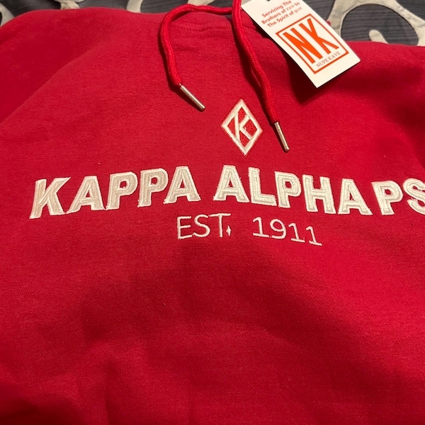 Kappa Alpha Psi Embroidery Diamond K 1911 Shirt - White/ Crimson - Etsy