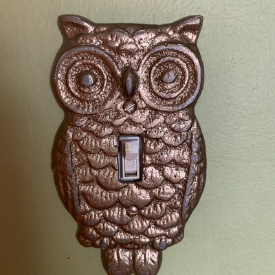 Shabby Chic, Owl Light Switch Cover, Farmhouse, Bird Decor, Single ...