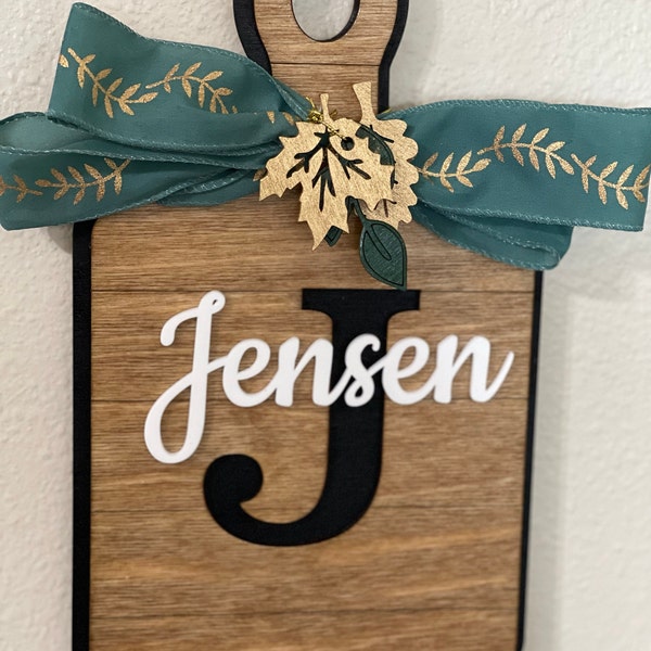 Cutting Board Initial Sign File SVG, Monogram Glowforge, Tiered Tray ...