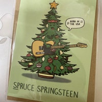 Funny Bruce Springsteen Cartoon Pun Christmas or Birthday Card A6 - Etsy UK