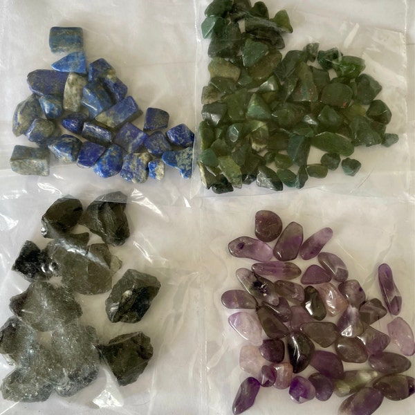 Crystal Chip Stones Small Tiny Various Healing Gemstones Beads Nuggets ...