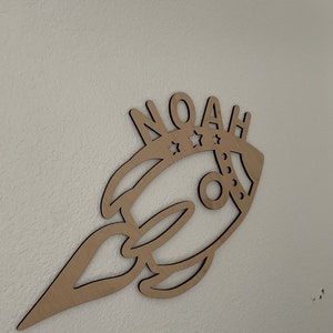 Rocket Name Sign, Nursery Decor, Personalized Wood Sign, Wooden Name ...