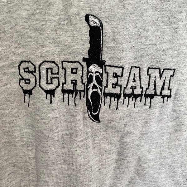 Scream Ghost Face Embroidered Jumper | No You Hang up | Scream Movie ...