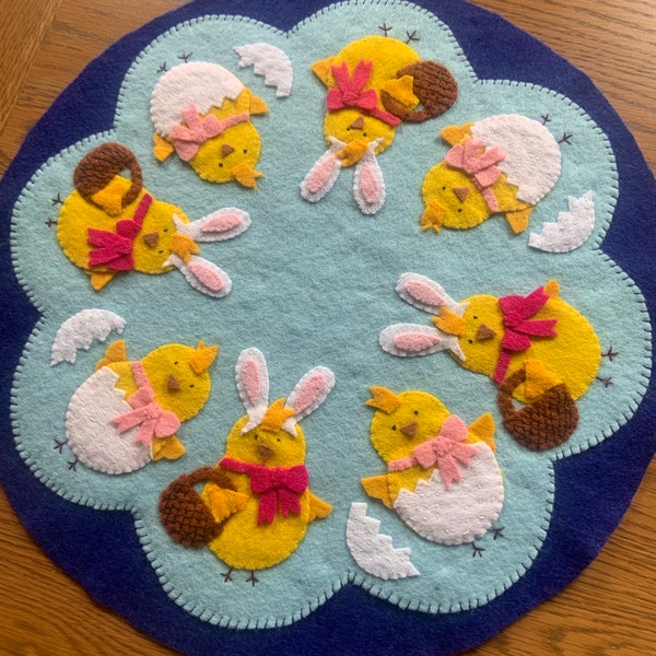PDF Pattern: Bunny and Egg Penny Rug, Instant Download, Spring / Easter ...