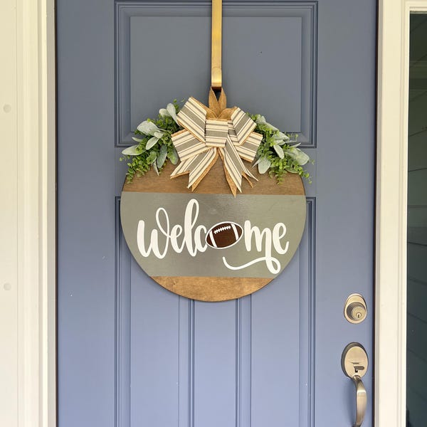 Football Front Door Decor | Football Sign | Sports Sign | Football ...