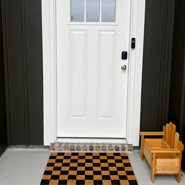 Monogrammed Coir Border Door Mat,monogram Border Personalized Doormat ...